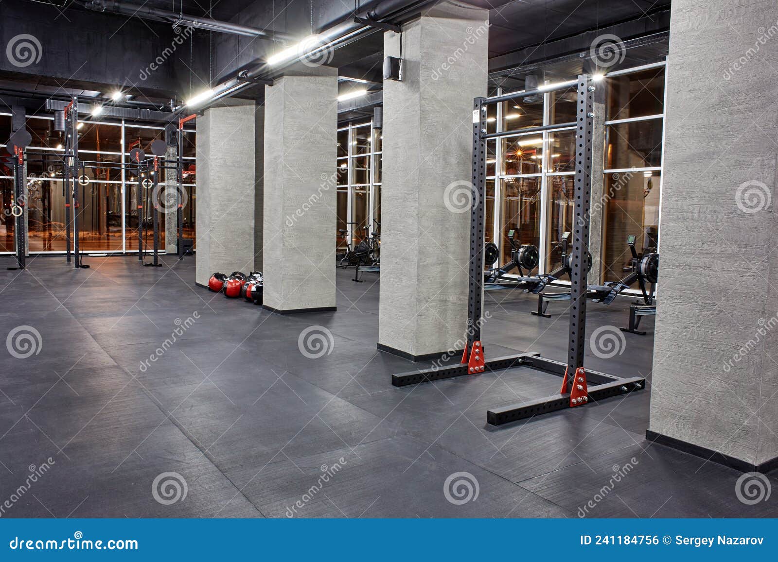 Various Exercise Machines for Physical Training and Section for ...