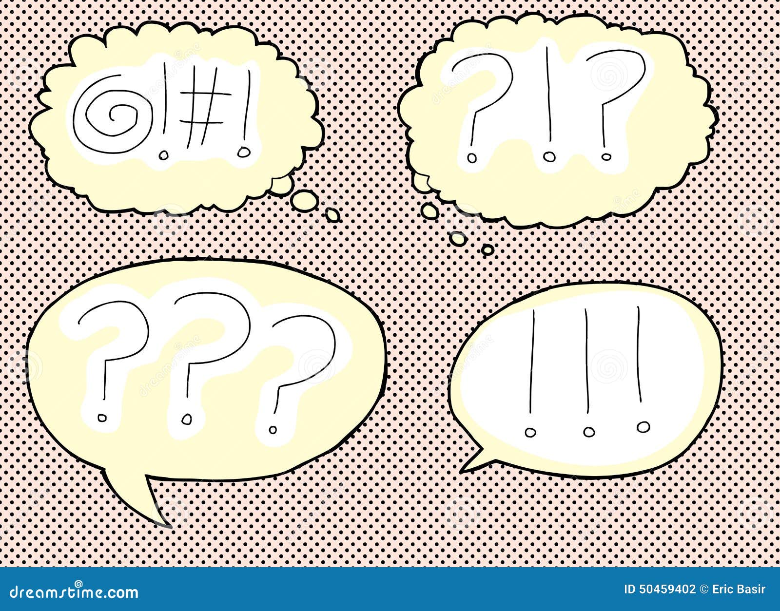 Various Expression Bubbles stock illustration. Illustration of question ...
