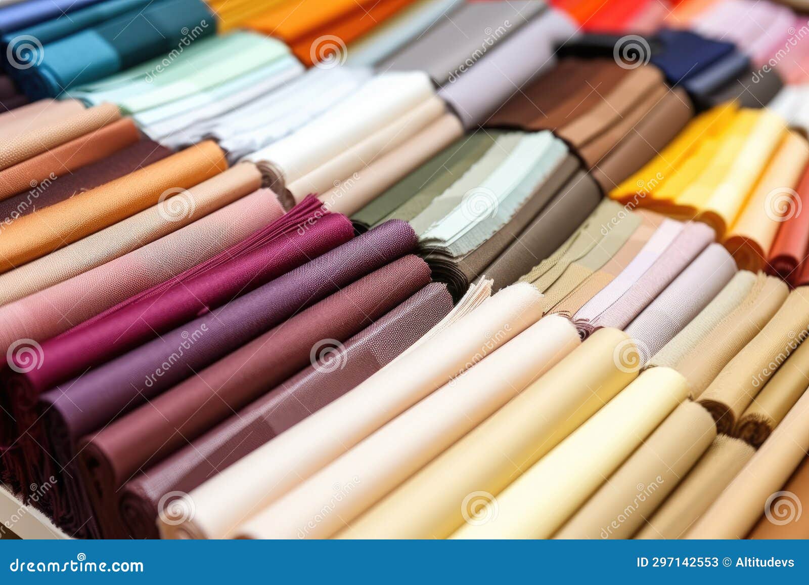 Various Fabric Samples with Tag of Quality Assurance Stock Image ...