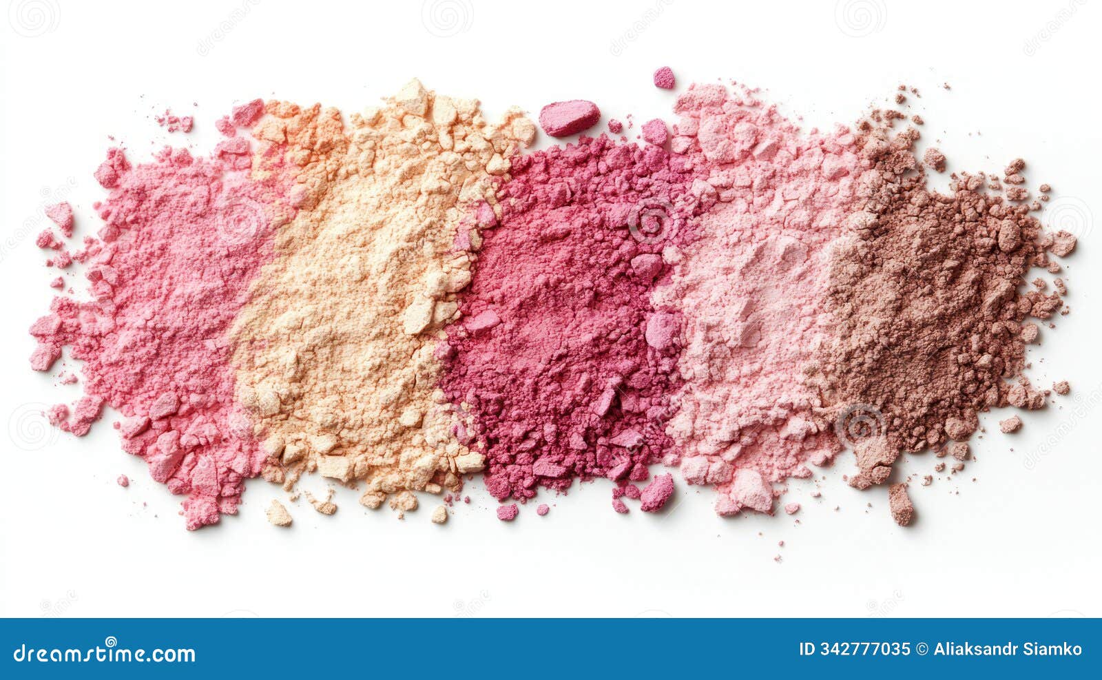 Various Face Powder Shades Isolated on White Background Stock ...