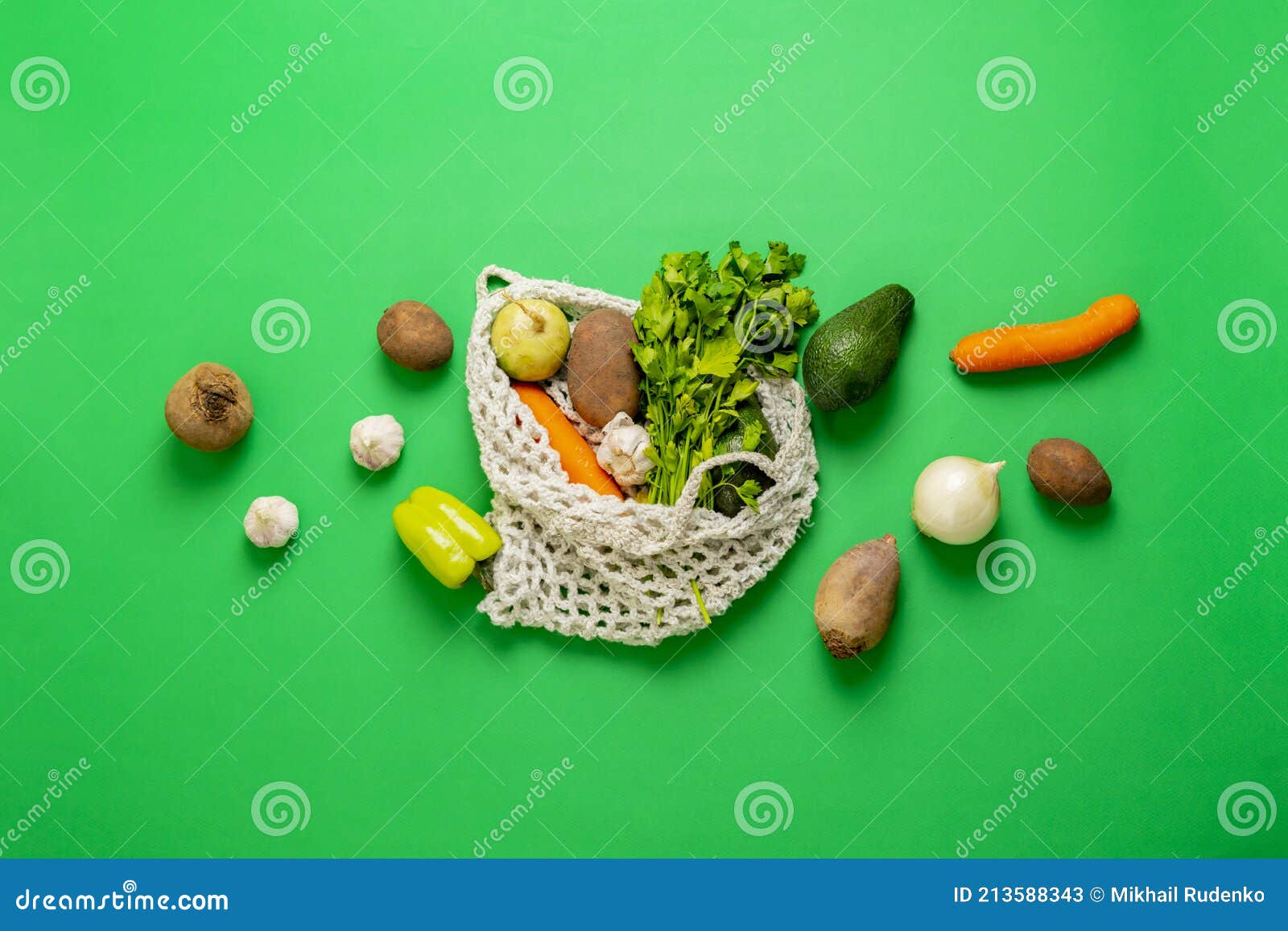 A Various Flat Lay Grocery Vegetables, Fresh Raw Produce Stock Image ...