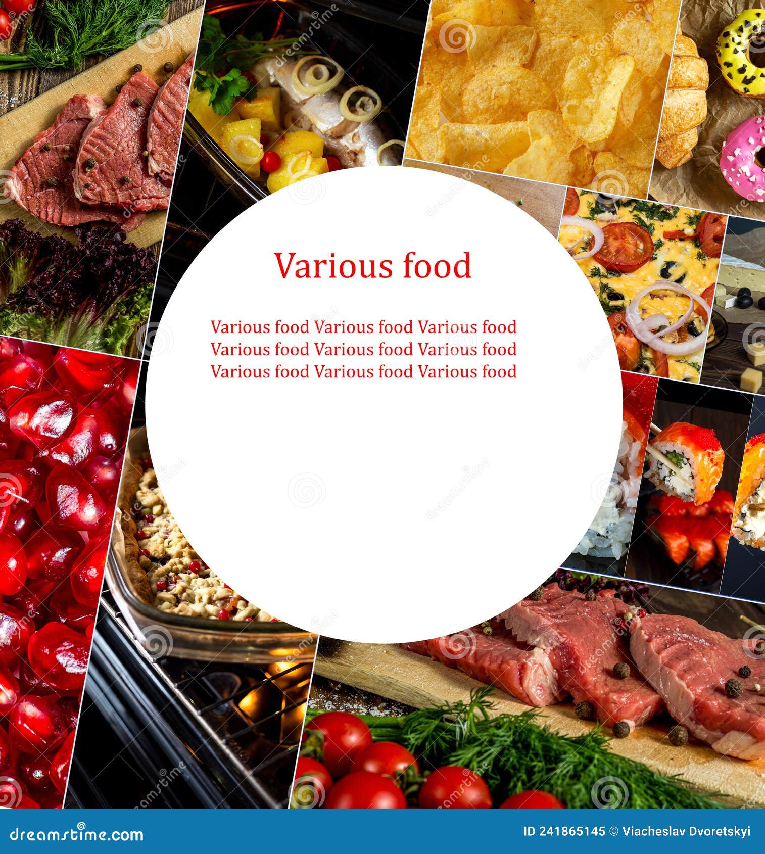 Various Food Collage. Cuisine of Different Countries Stock Image ...