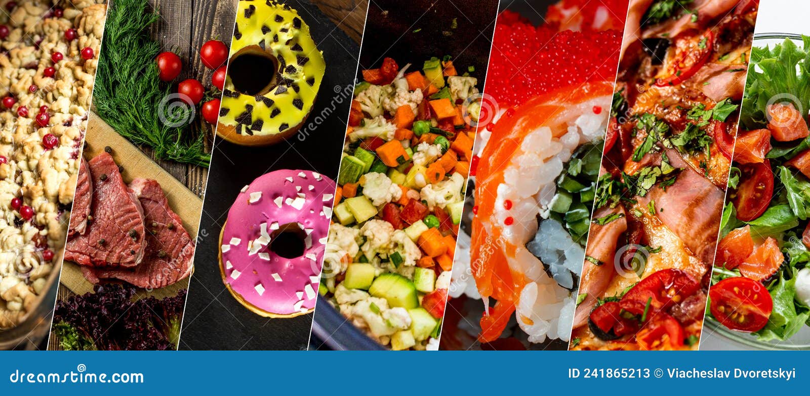 Various Food Collage. Cuisine of Different Countries. Eastern Dishes ...