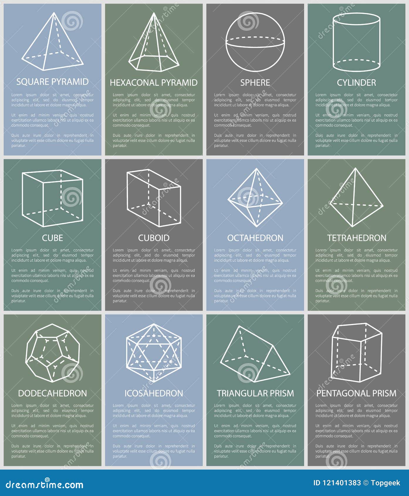 Various Form Geometric Figures Vector Illustration Stock Vector ...