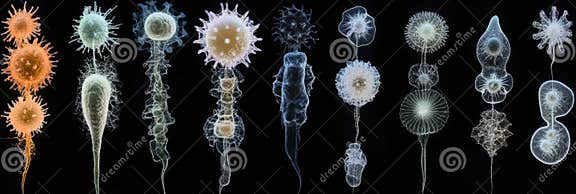 Sequential Evolution of Diverse Bacteria Showcasing Unique Shapes and ...