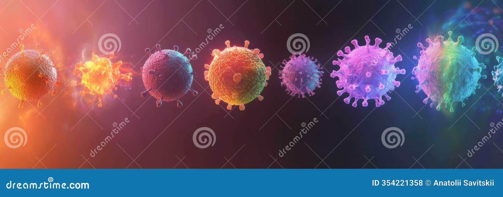 Visual Progression of Virus Forms Showcasing Their Complexity and ...