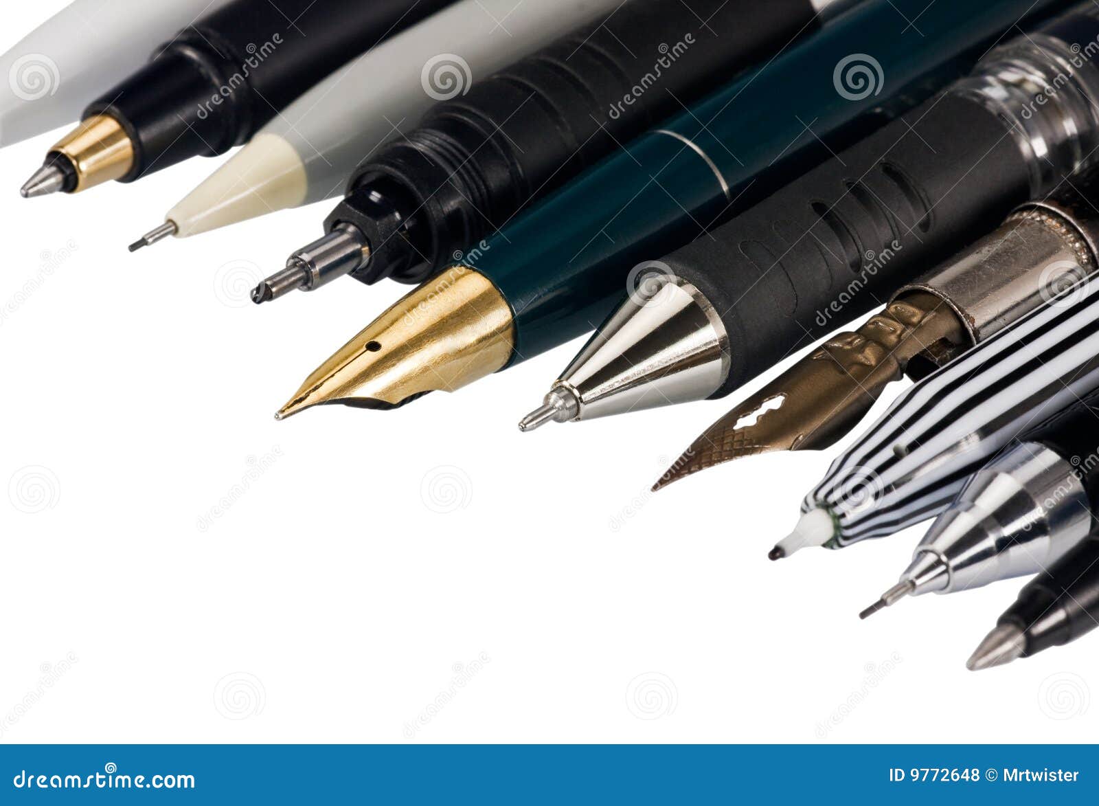 Various fountain pens stock photo. Image of classic, finances - 9772648