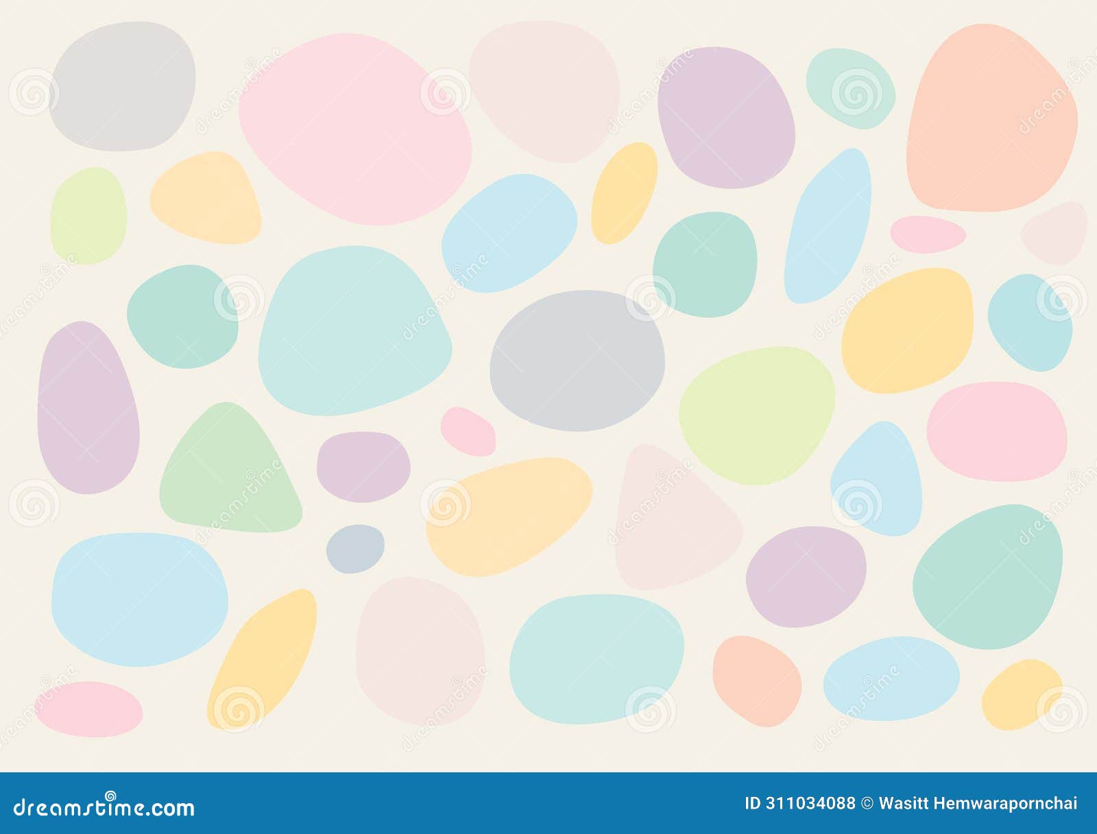 Various Freeform Shapes Pastel Colors Vector Illustration. Stock Vector ...