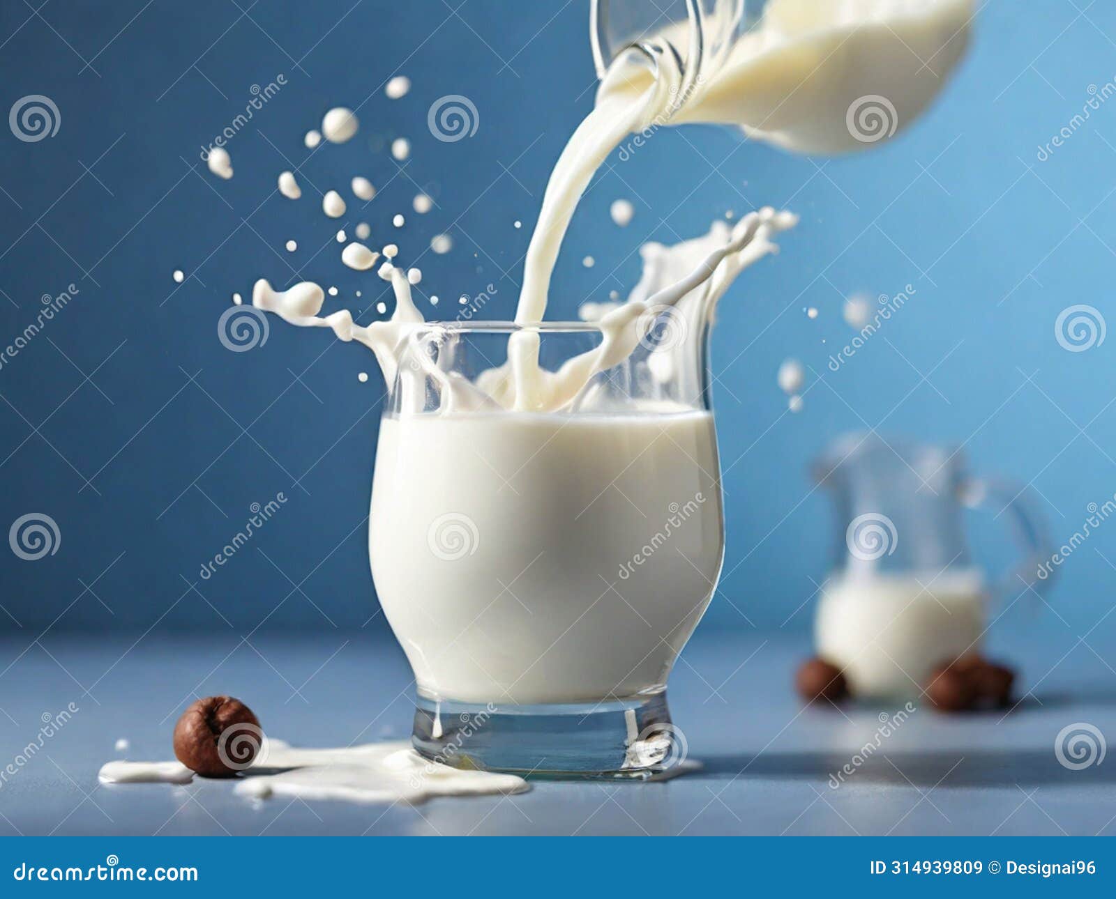 Various Fresh Dairy Products. Milk Background. Milky Wave. Milk Splash ...