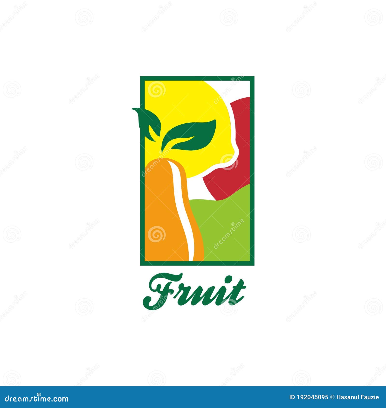 Various Fresh Fruit Logo Vector Stock Vector - Illustration of natural ...