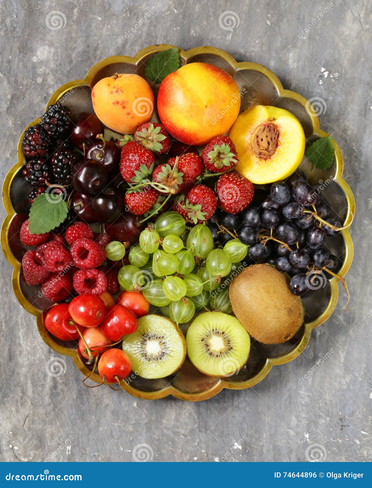 Various Fresh Organic Berries Stock Photo - Image of peach, summer ...