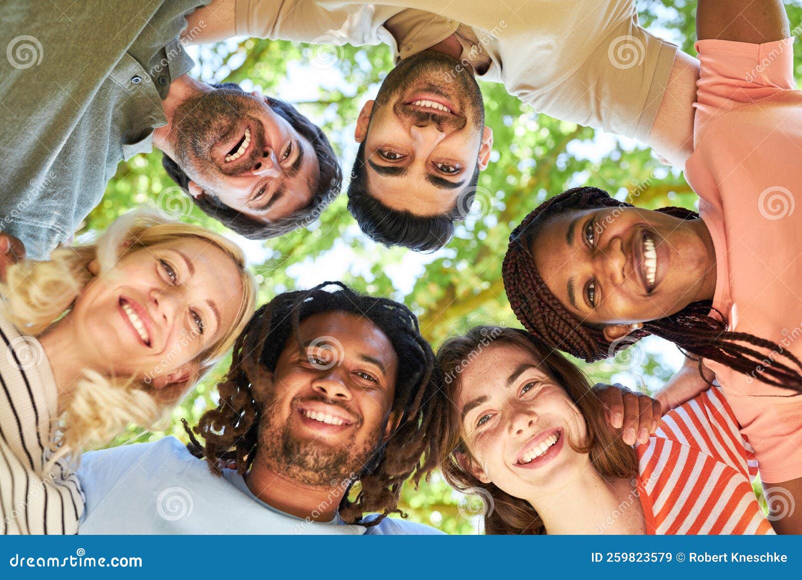 Various Friends Form a Circle in the Team Building Workshop Stock Image ...