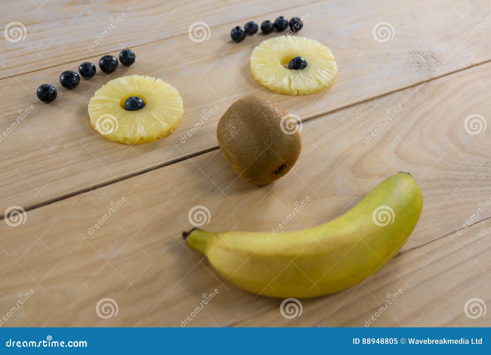 Various Fruit Arranged into Smiley Face Stock Image - Image of season ...
