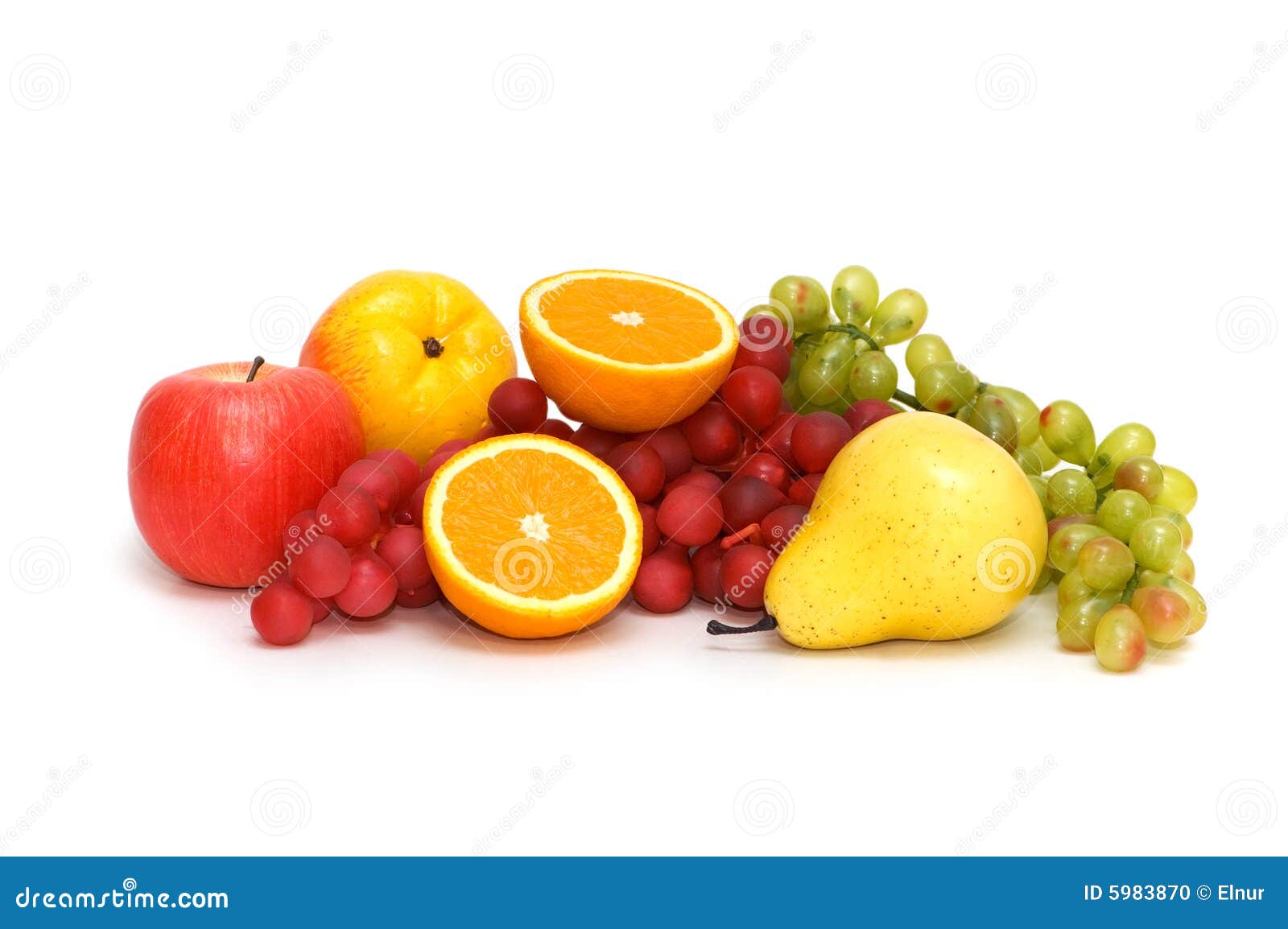 Various Fruits Isolated on the White Background Stock Photo - Image of ...