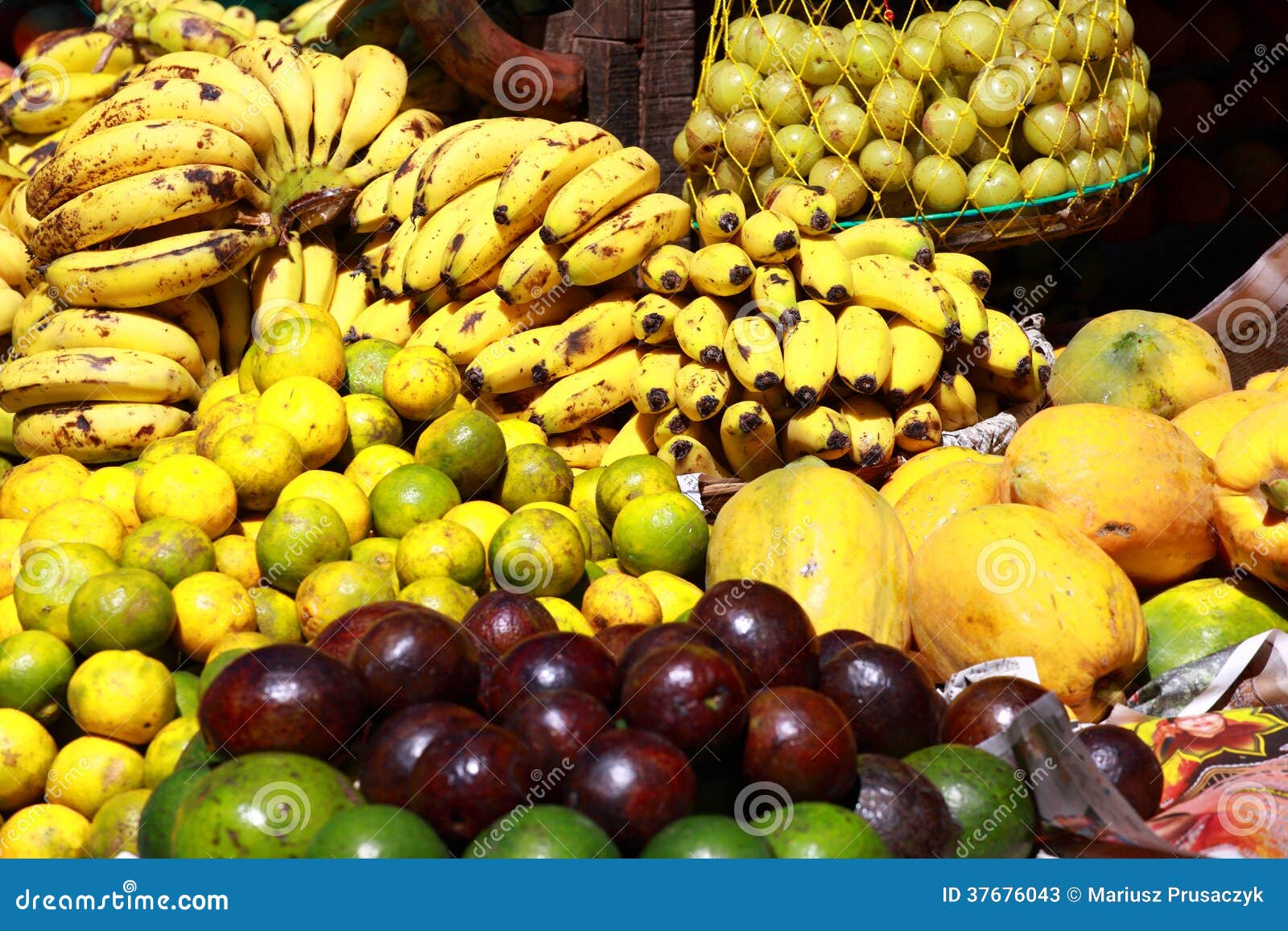 Various Fruits at Local Market in India Stock Image - Image of india ...