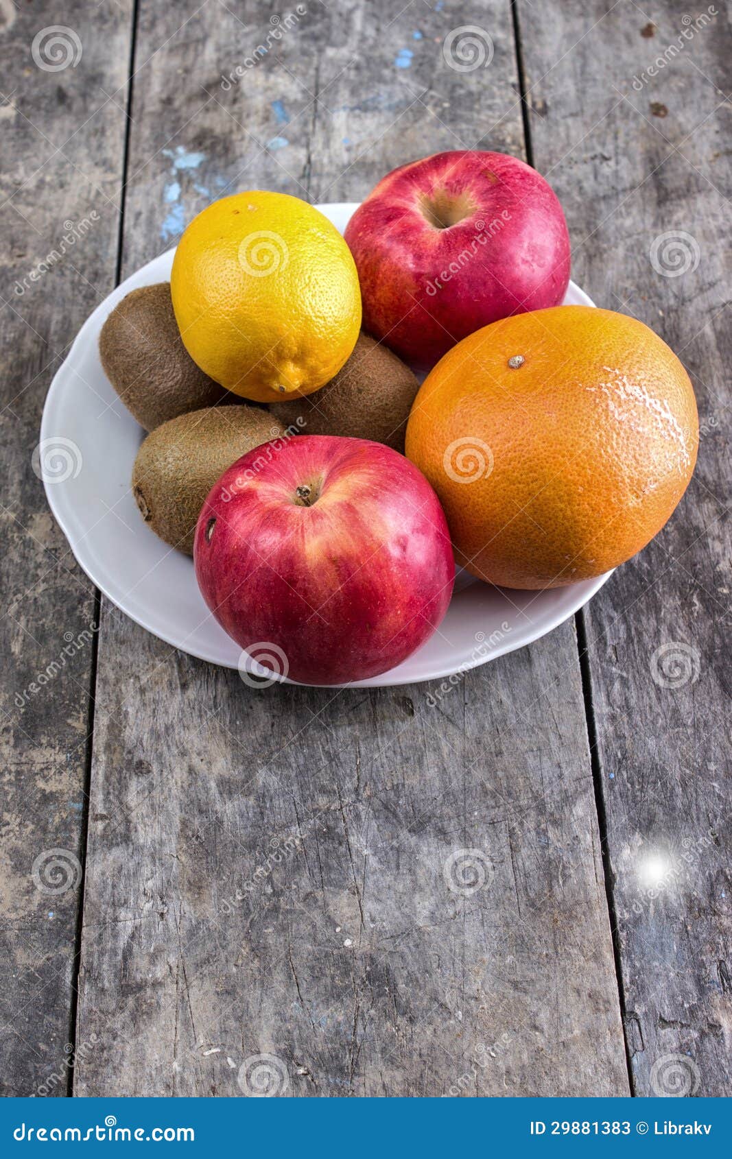 Fruits on table stock image. Image of fresh, kiwi, grapefruit - 29881383