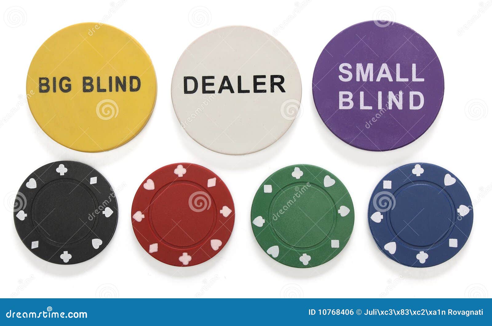 Various Gambling Chips Isolated on White Stock Photo - Image of jack ...