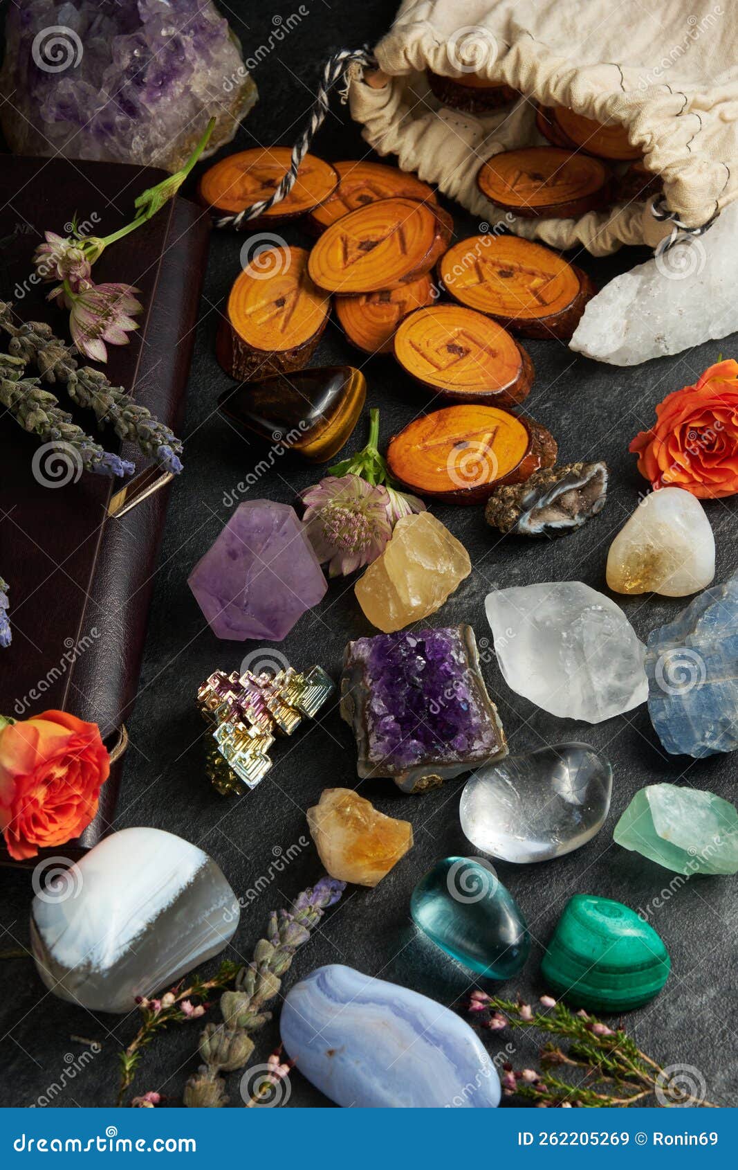 Various Gem Stones and Runes Stock Image - Image of stone, jewel: 262205269