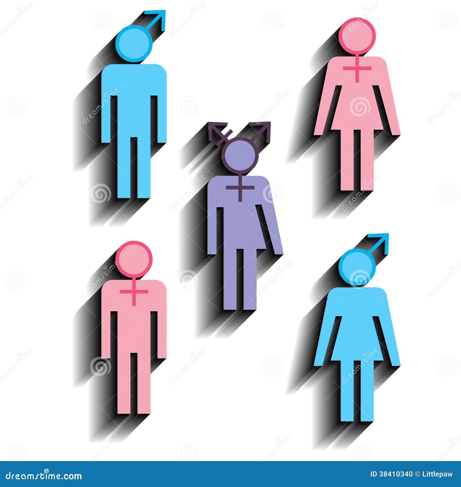 Various Gender Identities Icons Stock Vector - Illustration of ...