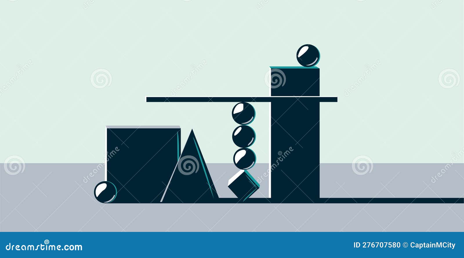 Various Geometric Shapes. Balance Concept Stock Vector - Illustration ...