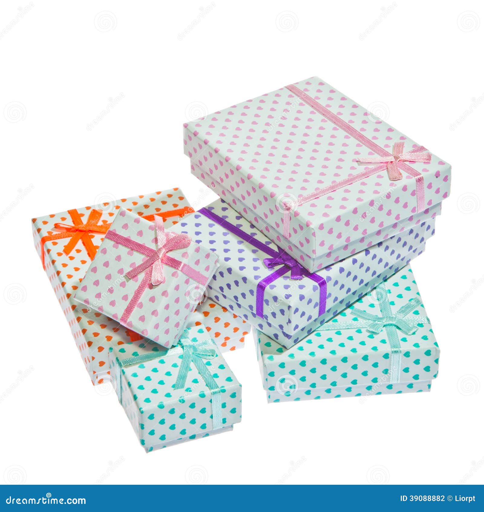 Various gift boxes stock photo. Image of valentines, label - 39088882