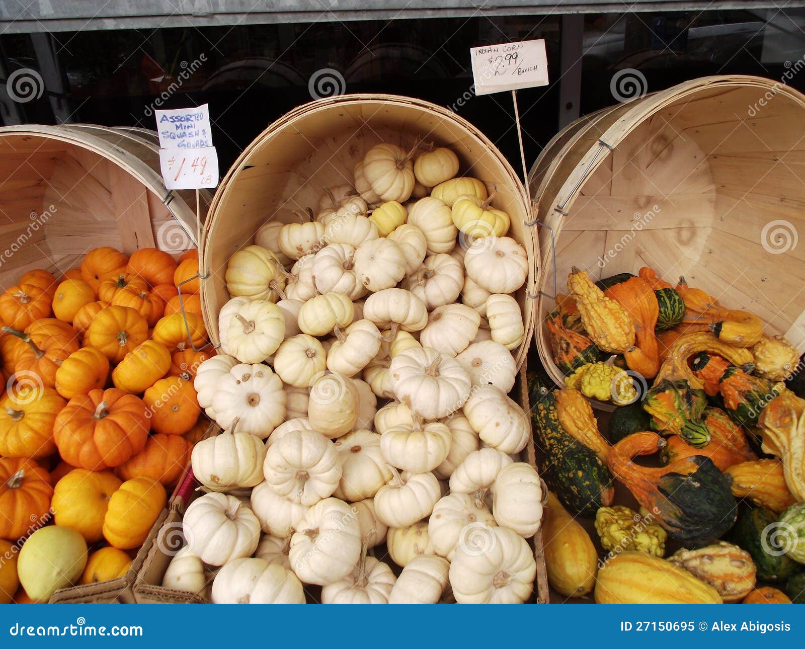Various gourds in baskets stock image. Image of baskets - 27150695