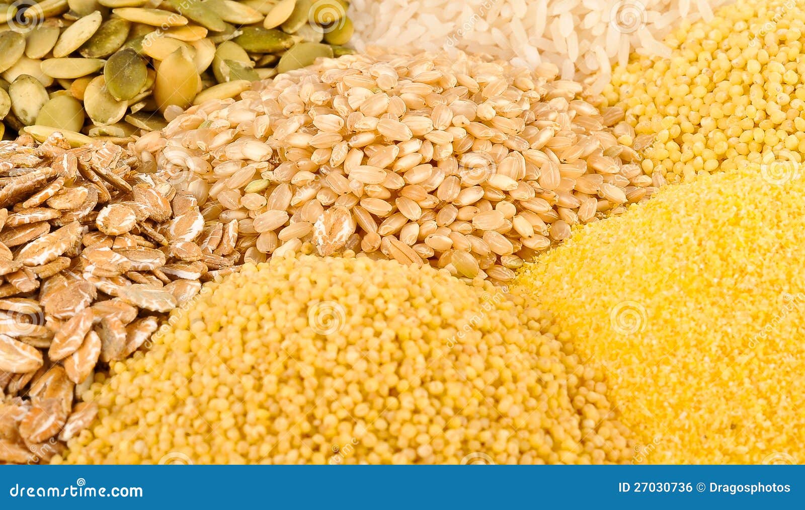 Various Grains Close Up stock photo. Image of fiber, kernels - 27030736