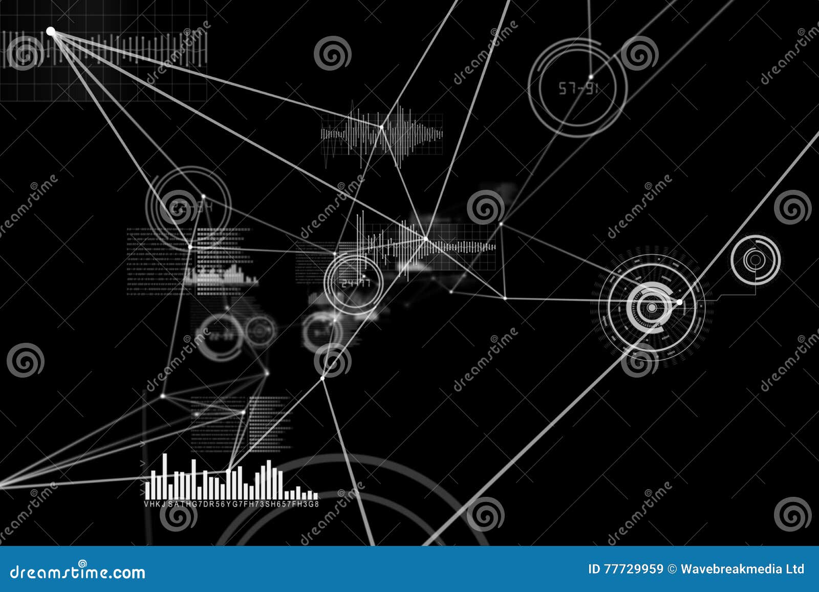 Various Graphs and Connectivity Points Stock Illustration ...