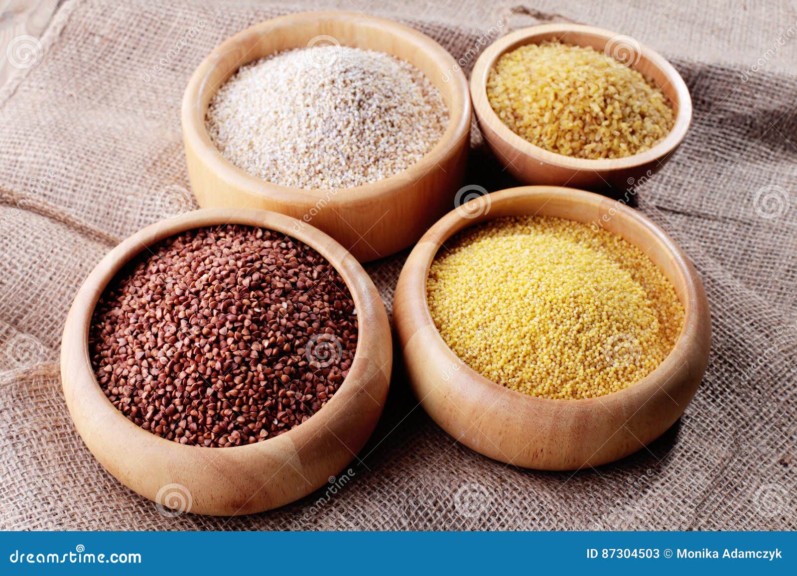 Various groats stock image. Image of dietary, cereals - 87304503