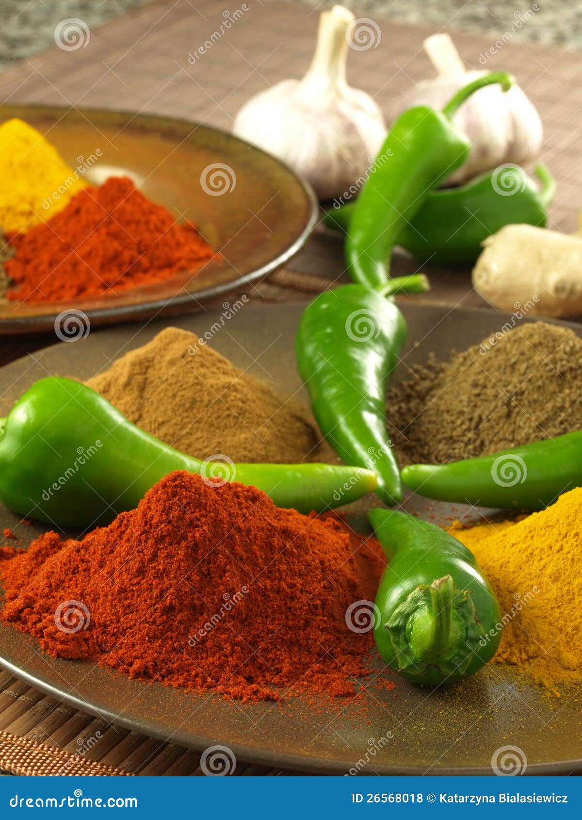 Various ground spices stock photo. Image of brown, ginger - 26568018