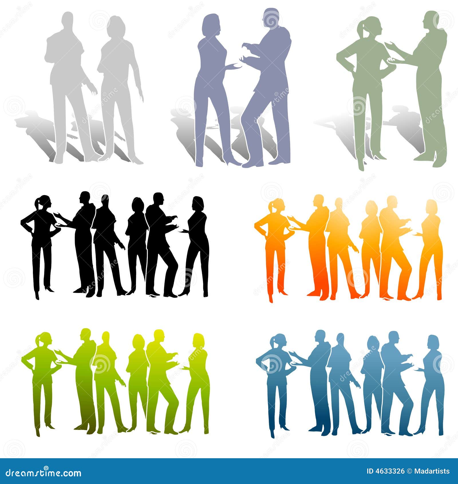 Various Groups of Collaboration Stock Illustration - Illustration of ...