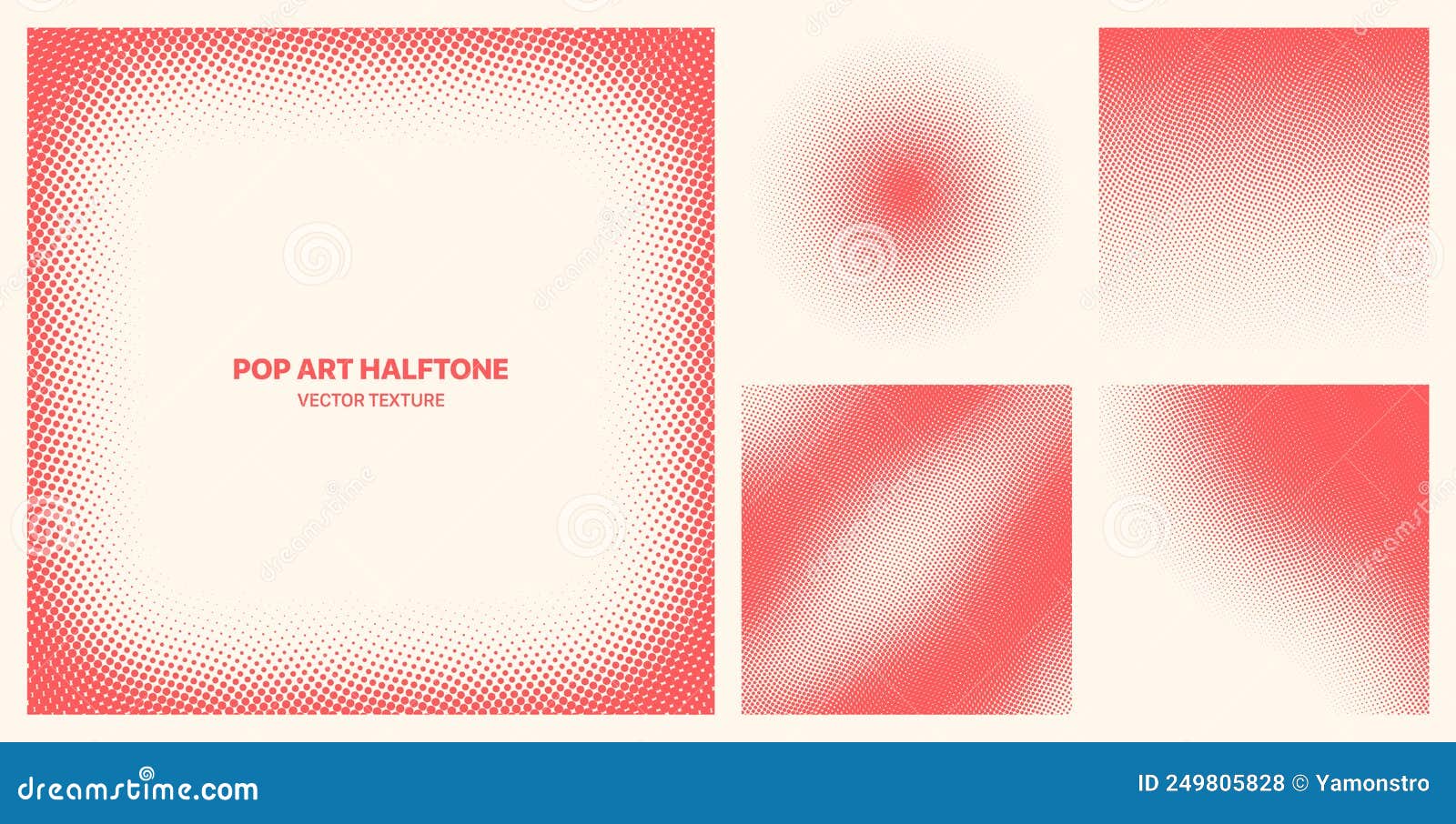 Various Halftone Pop Art Textures Vector Different Geometric Wavy ...