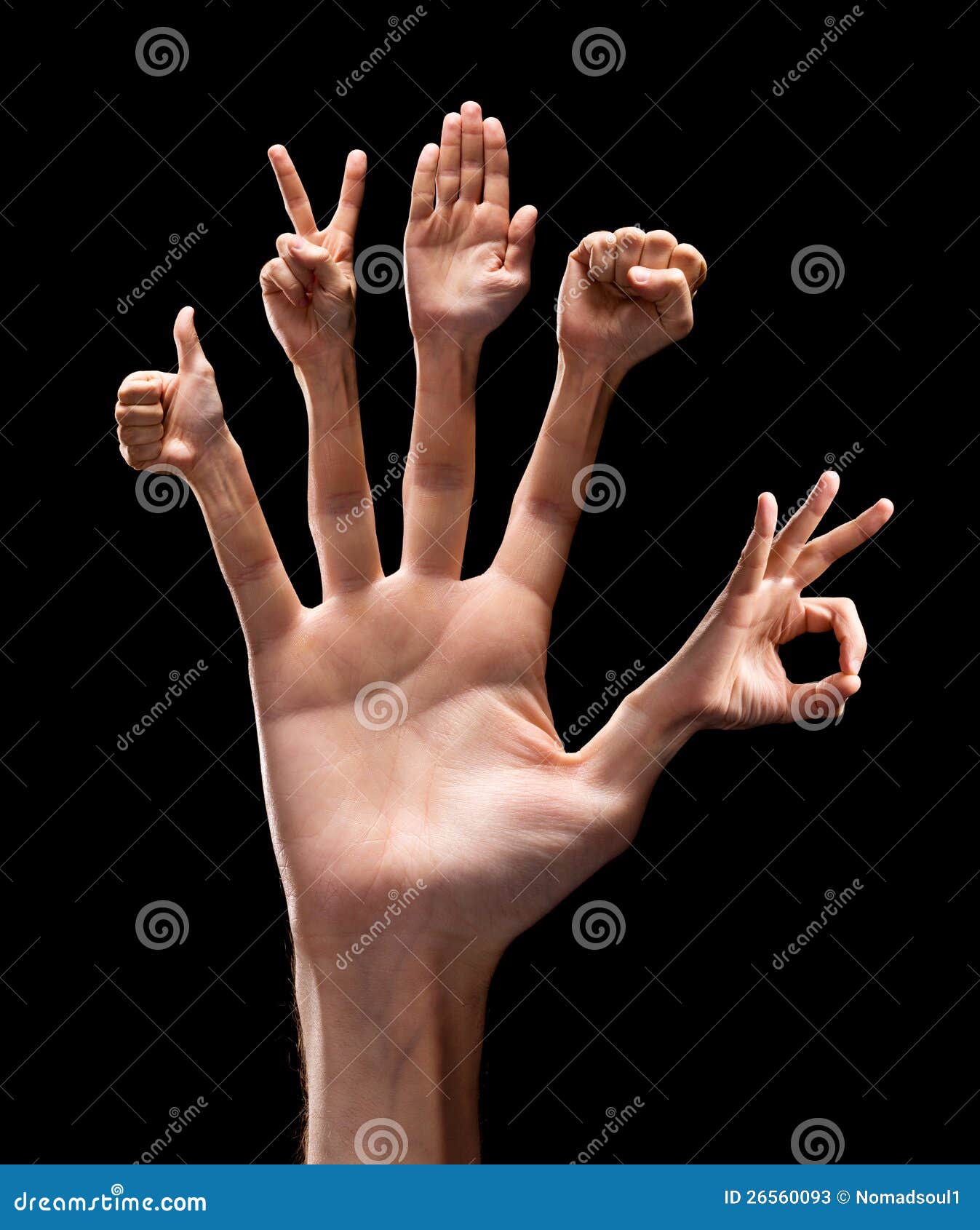 Various hand signs stock image. Image of symbol, stop - 26560093