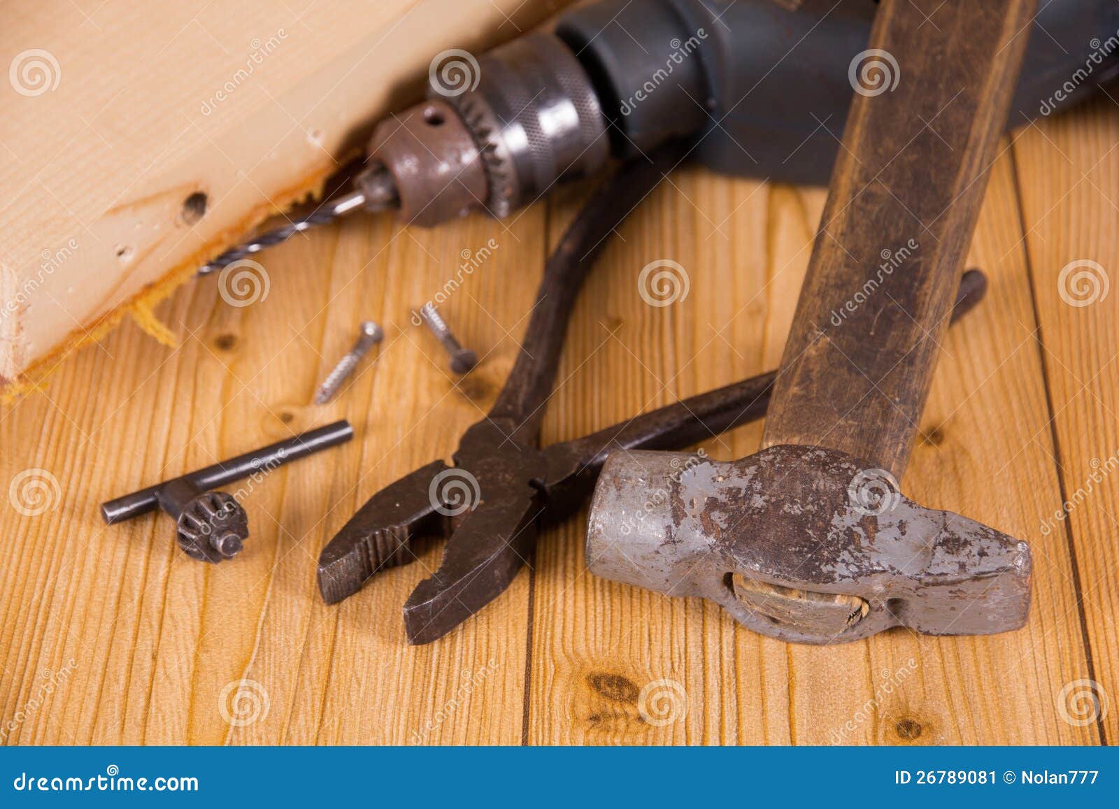 Various hand tools stock image. Image of drill, metal - 26789081