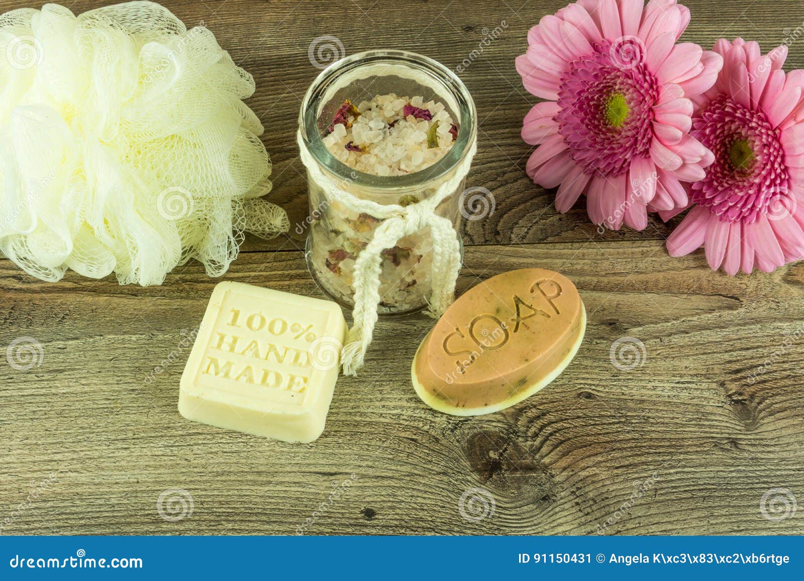 Various Handmade Soaps with Many Accessories Stock Image - Image of ...