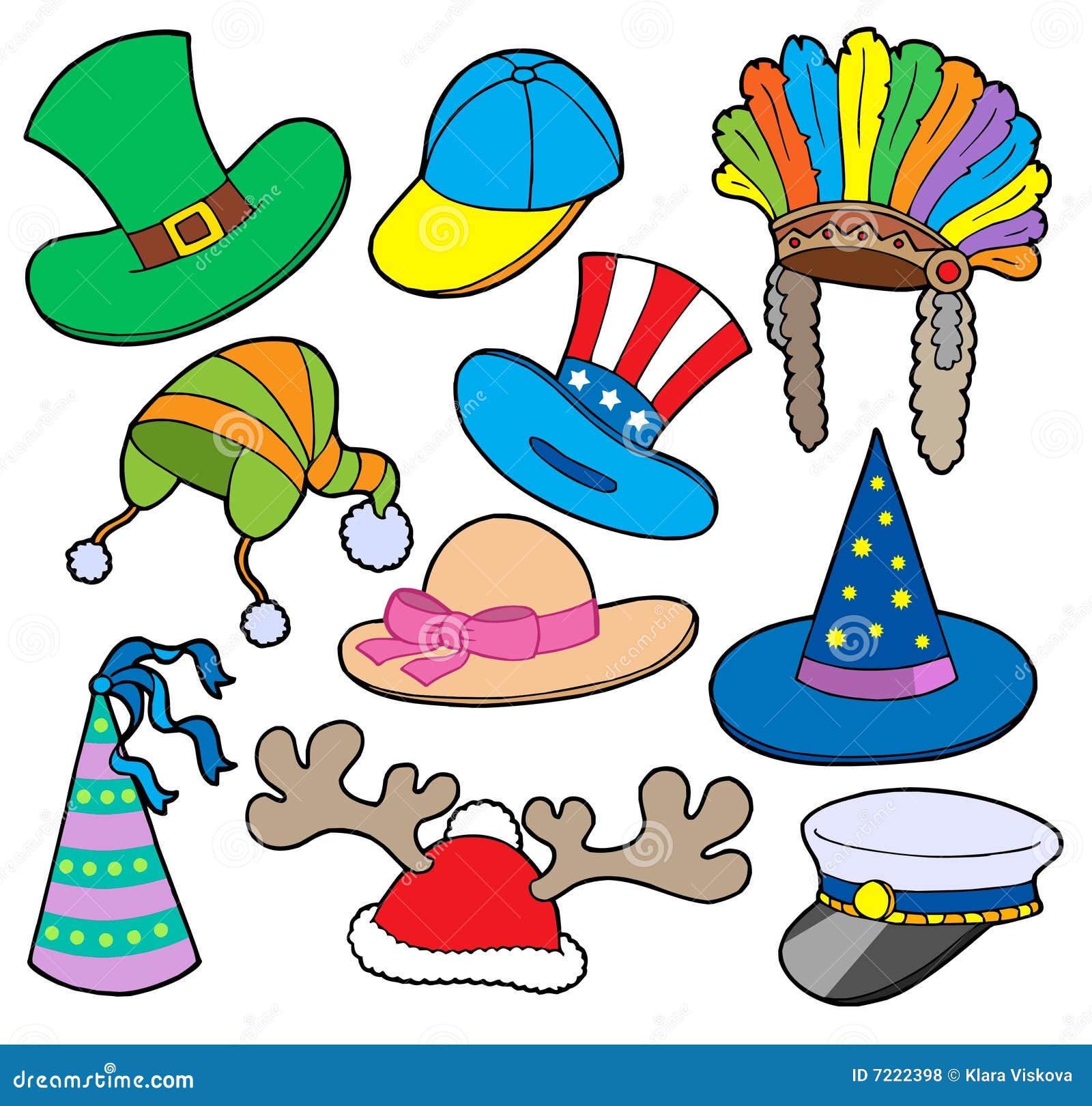 Various Hats Cartoon Vector | CartoonDealer.com #5220007