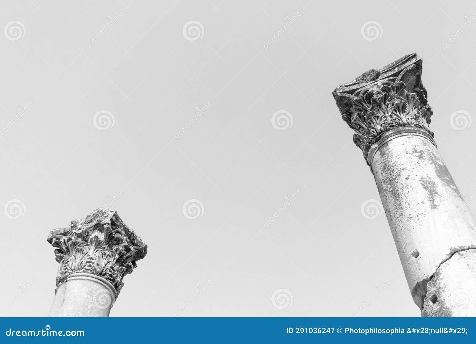 Greek Column Capitals in Corinthian, Ionic and Doric Varieties in the ...