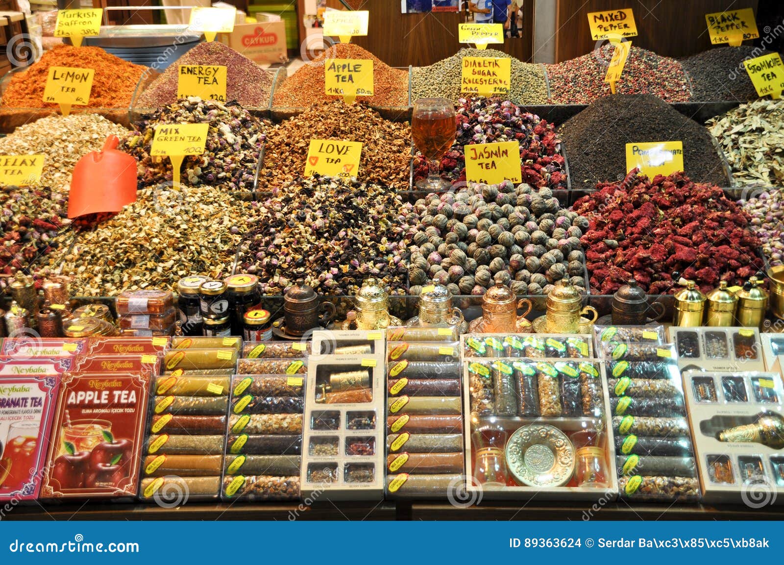 Various herbal teas editorial stock image. Image of bazaar - 89363624