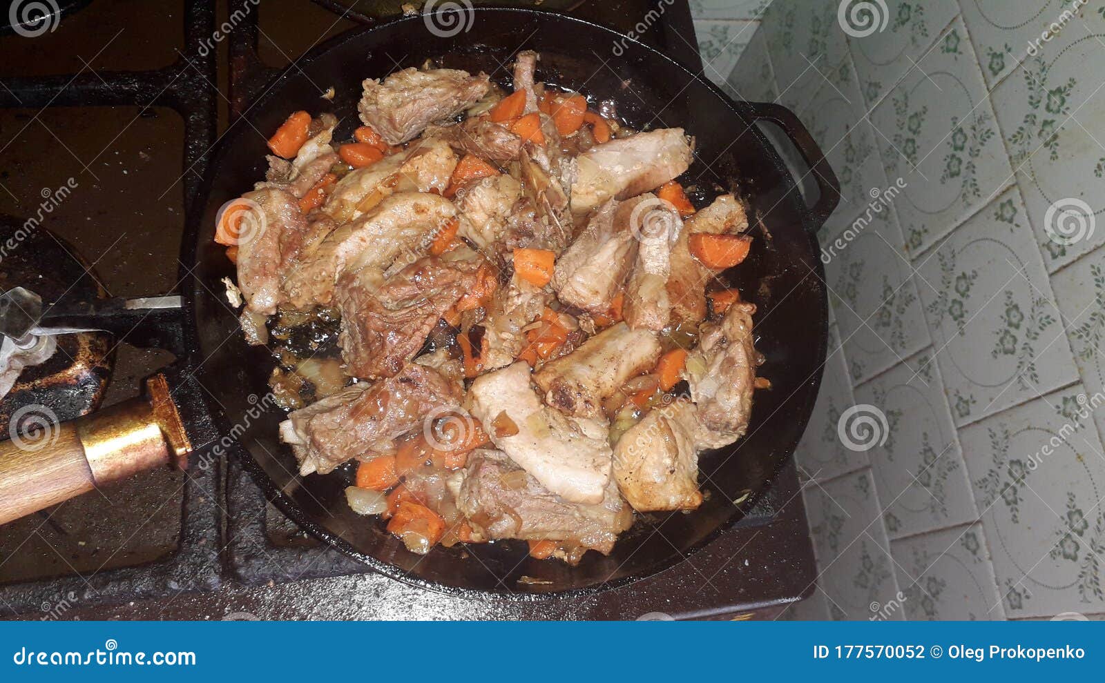 Various Homemade Cooked Food in the Kitchen Stock Photo - Image of meal ...