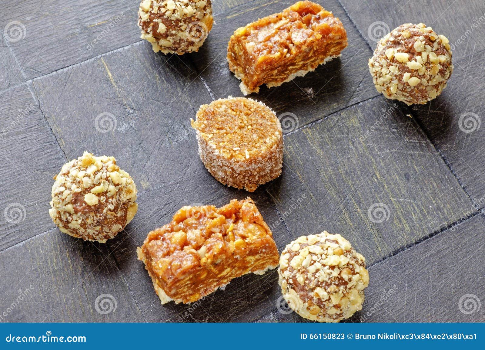 Various Homemade Sweets of Different Shapes Landscape Side Wide Stock ...