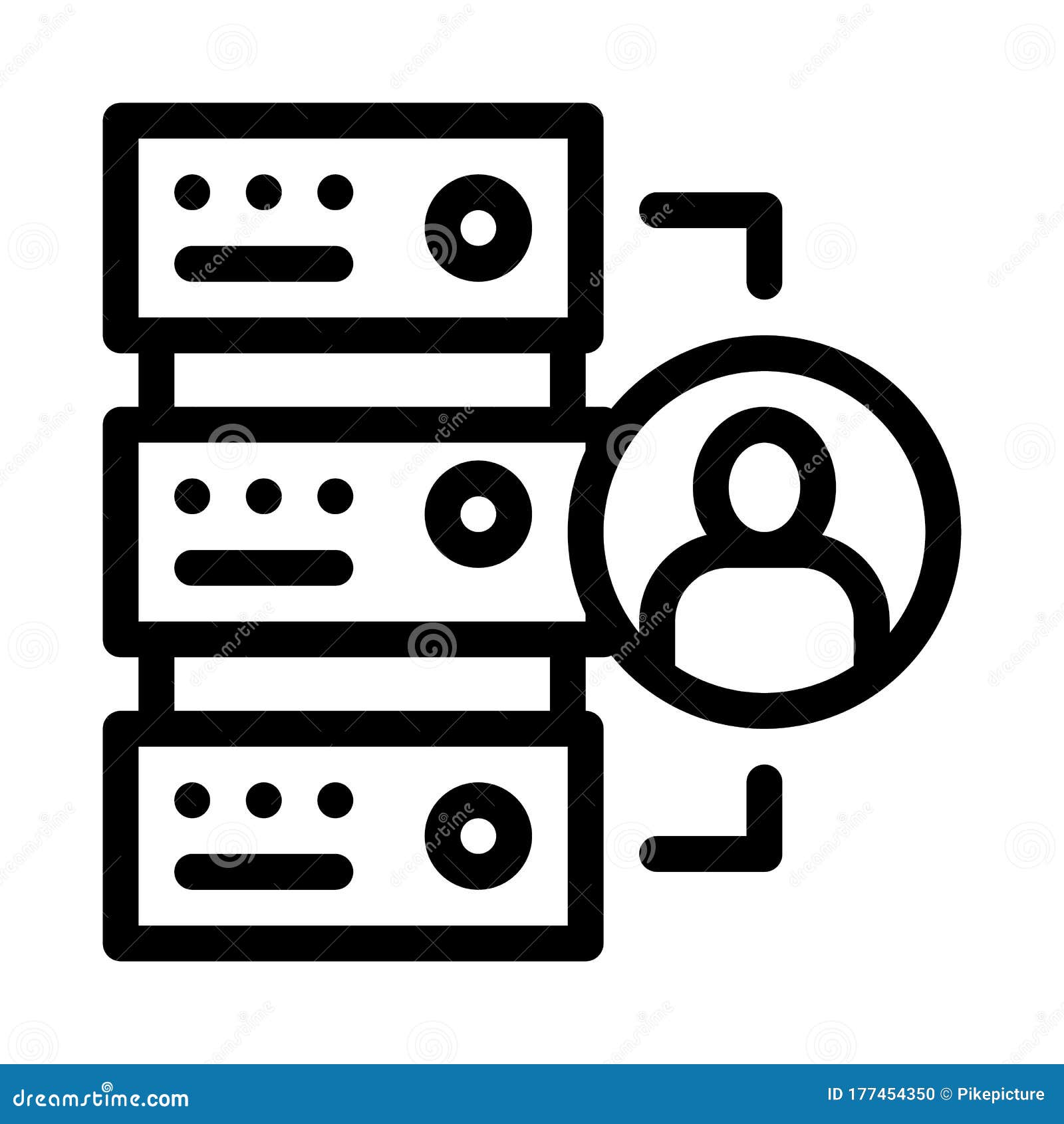 Various Human Functions Icon Vector Outline Illustration Stock Vector ...