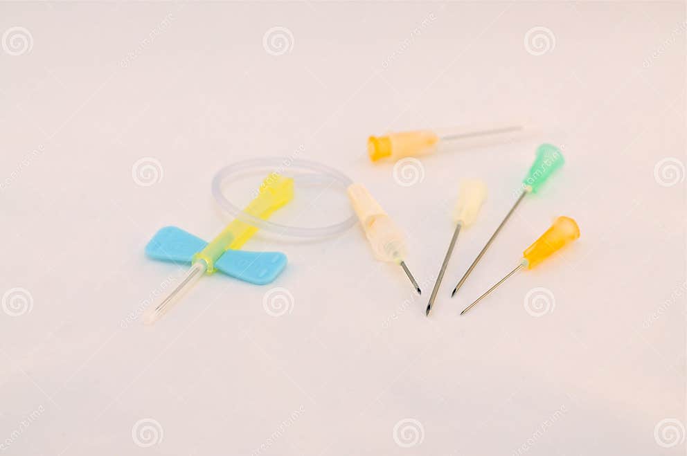 Various hypodermic needles stock image. Image of addict - 50998187