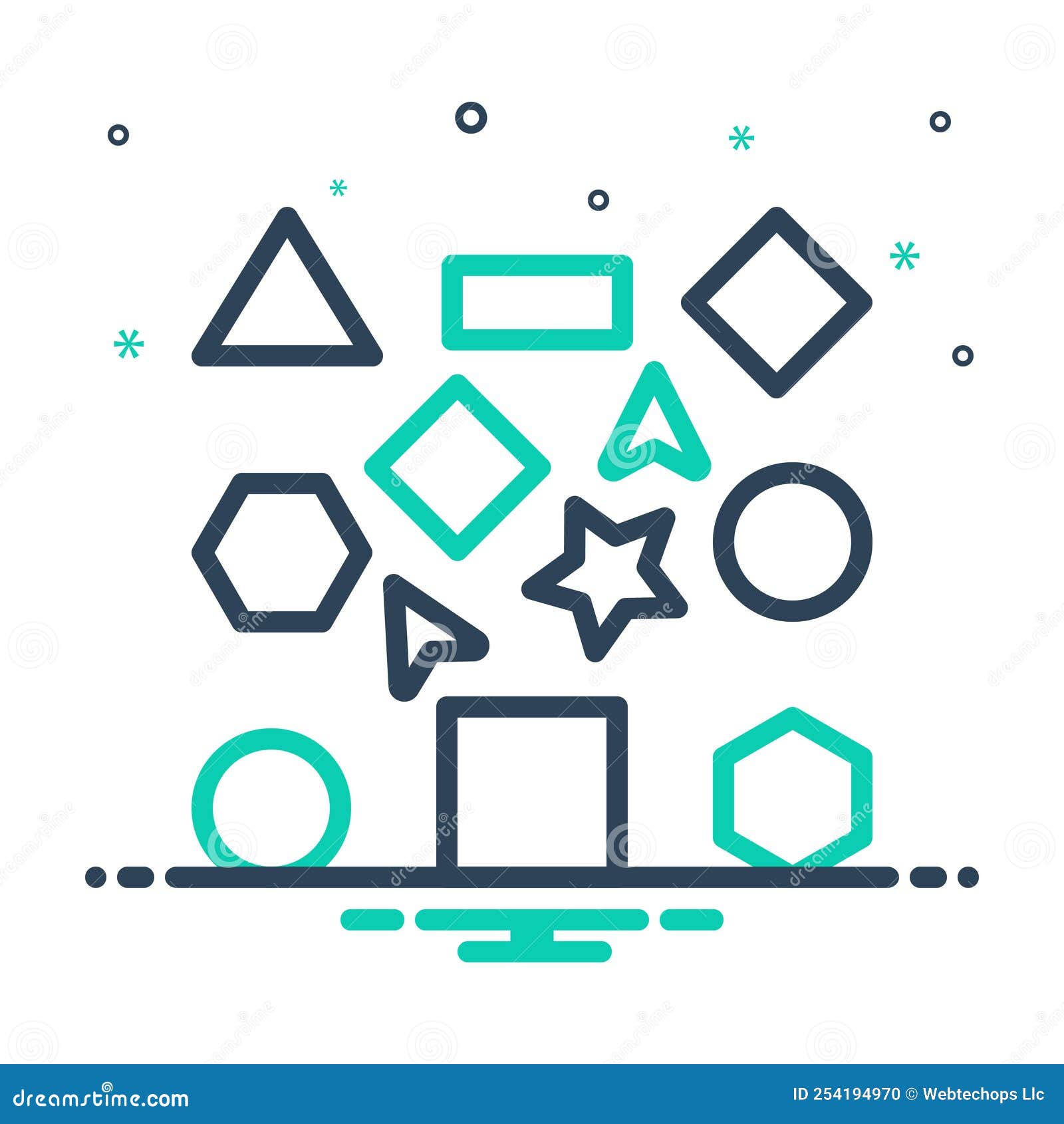 Mix Icon for Various, Shape and Different Stock Vector - Illustration ...