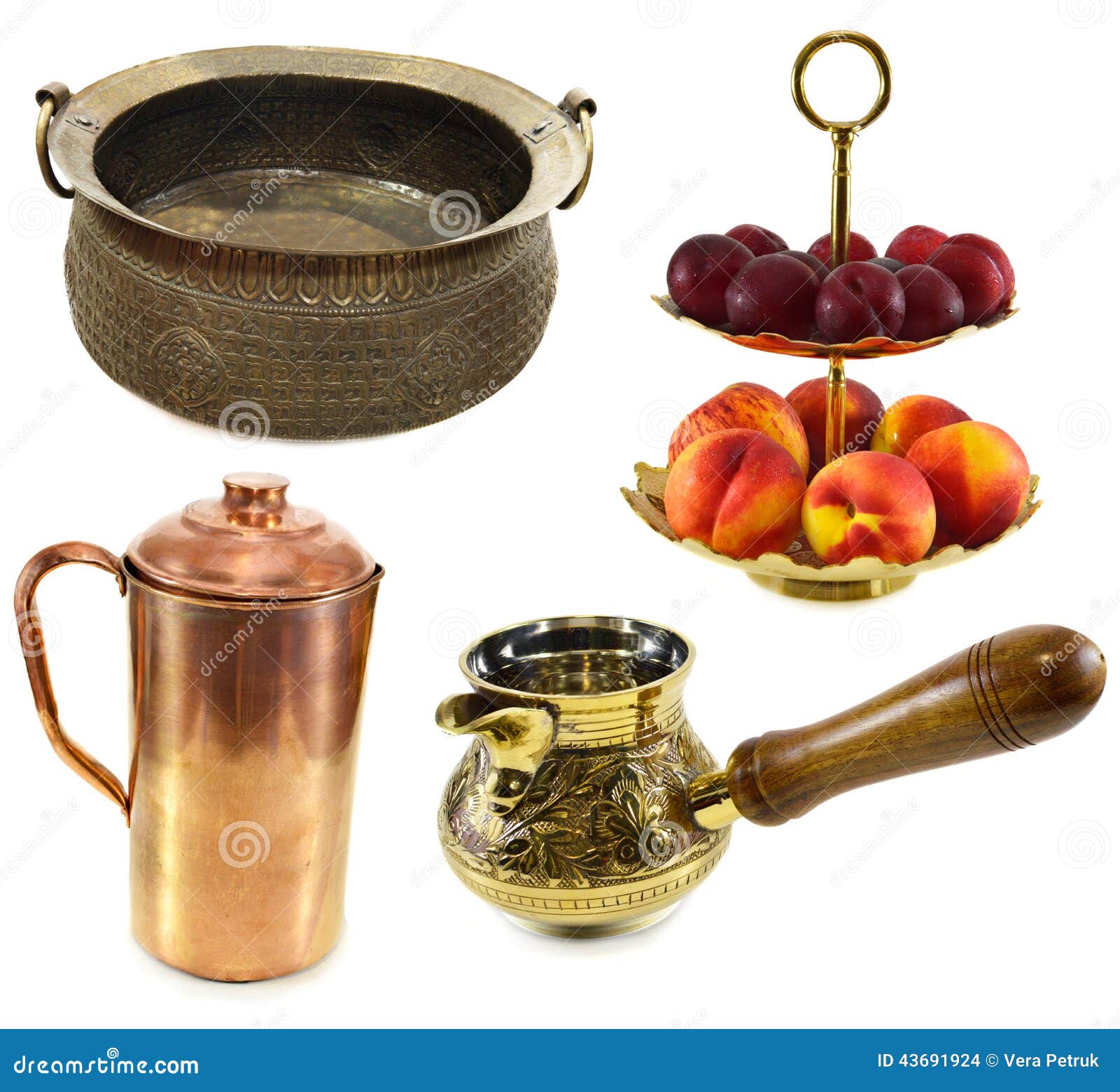 Various Indian dishware 2 stock photo. Image of bronze - 43691924