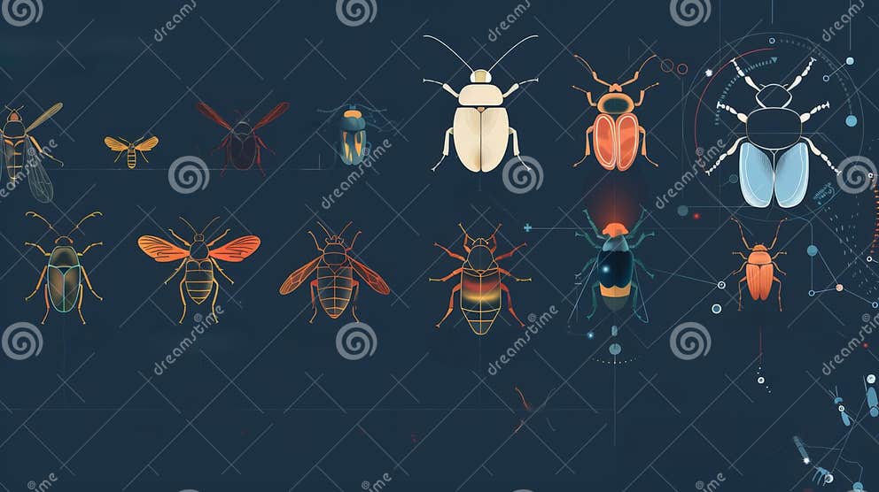 Insect Identification Chart Stock Photo - Image of information ...