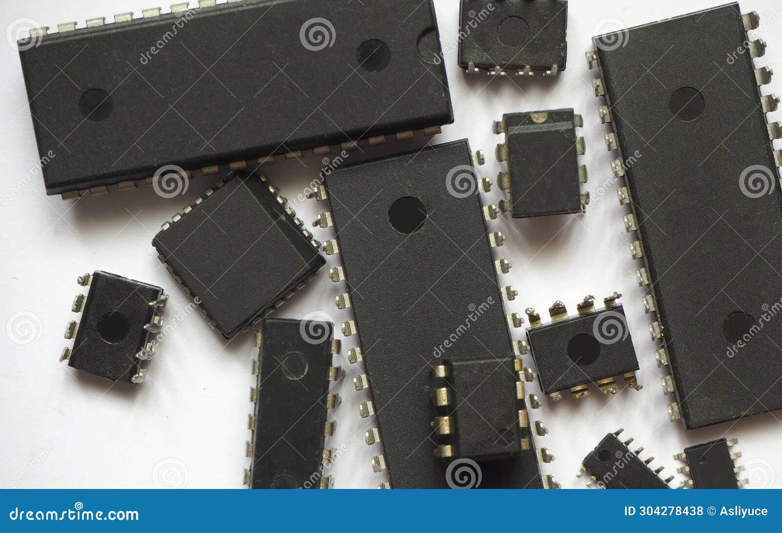 Various Integrated Circuits Stock Photo - Image of chip, instruments ...