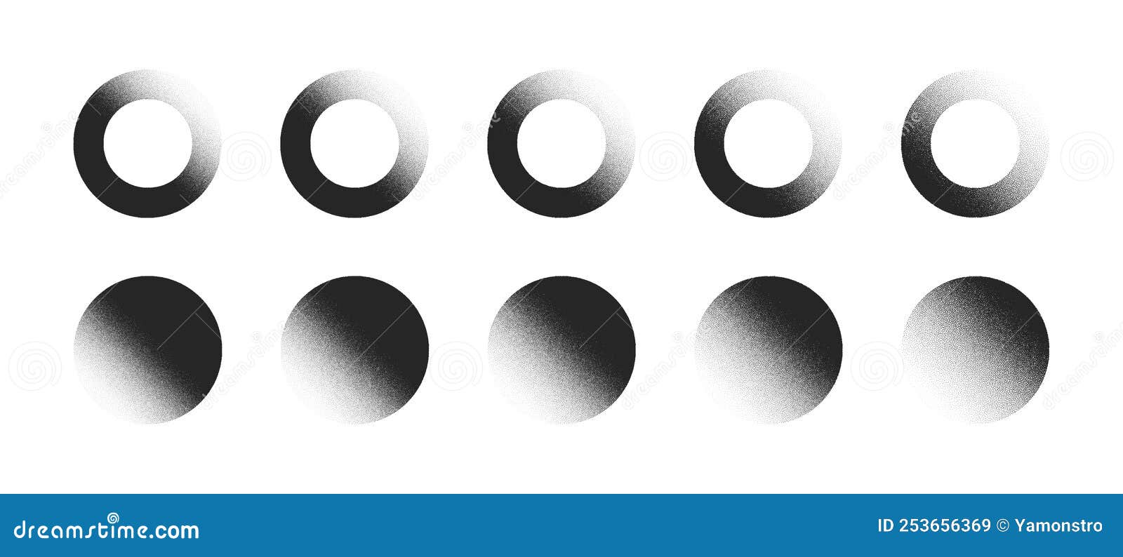 Various Intensity Density Black Noise Linear Gradient Grainy Textured ...