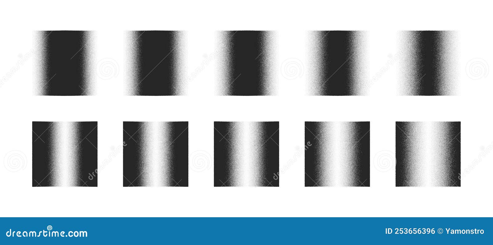 Various Intensity Density Black Noise Linear Gradient Grainy Textured ...