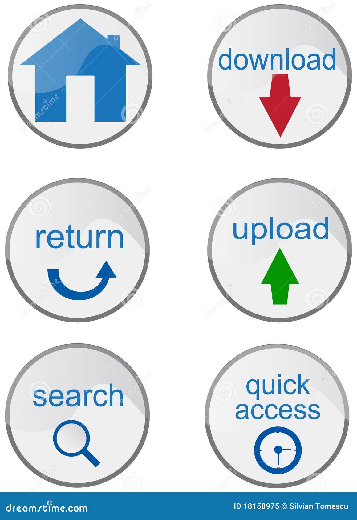 Various internet buttons stock vector. Illustration of design - 18158975