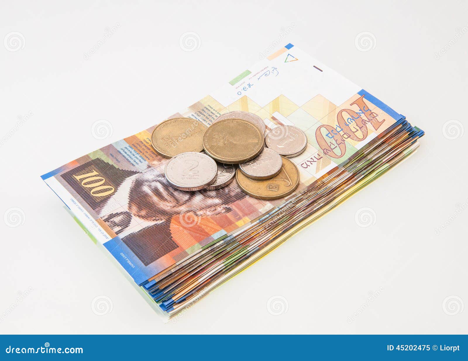 Various Israeli Shekel Notes with the New Fifty Note Stock Image ...